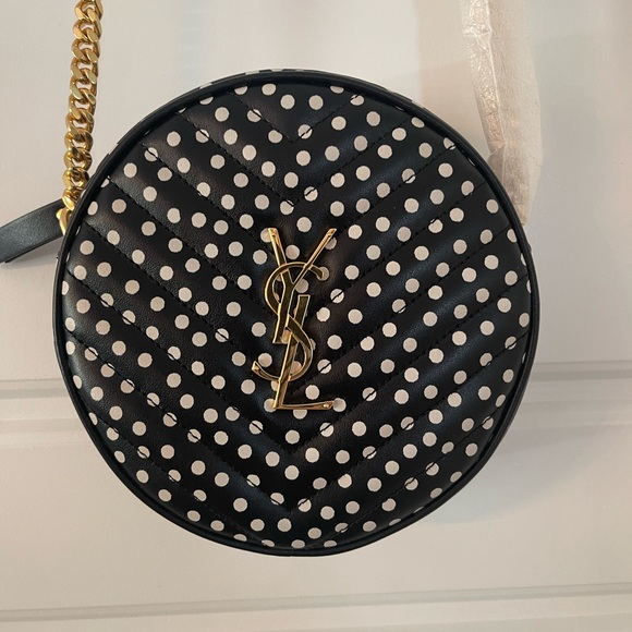 Yves Saint Laurent | Bags | Ysl Sac Round Crossbody Bag In Black With ...
